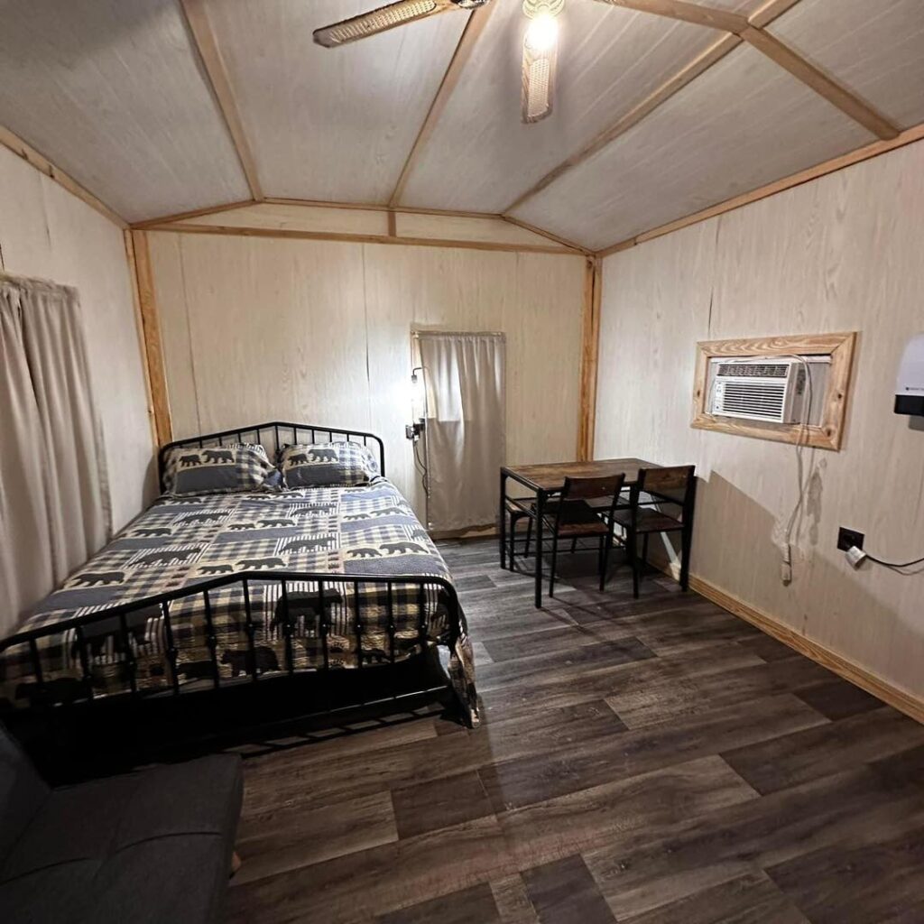 Camp Shack with Fold-down Couch – #9 & 10 – Laurel Creek Campground